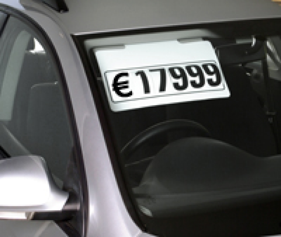 Preisschild mit austauschbaren Zahlen – Autotag